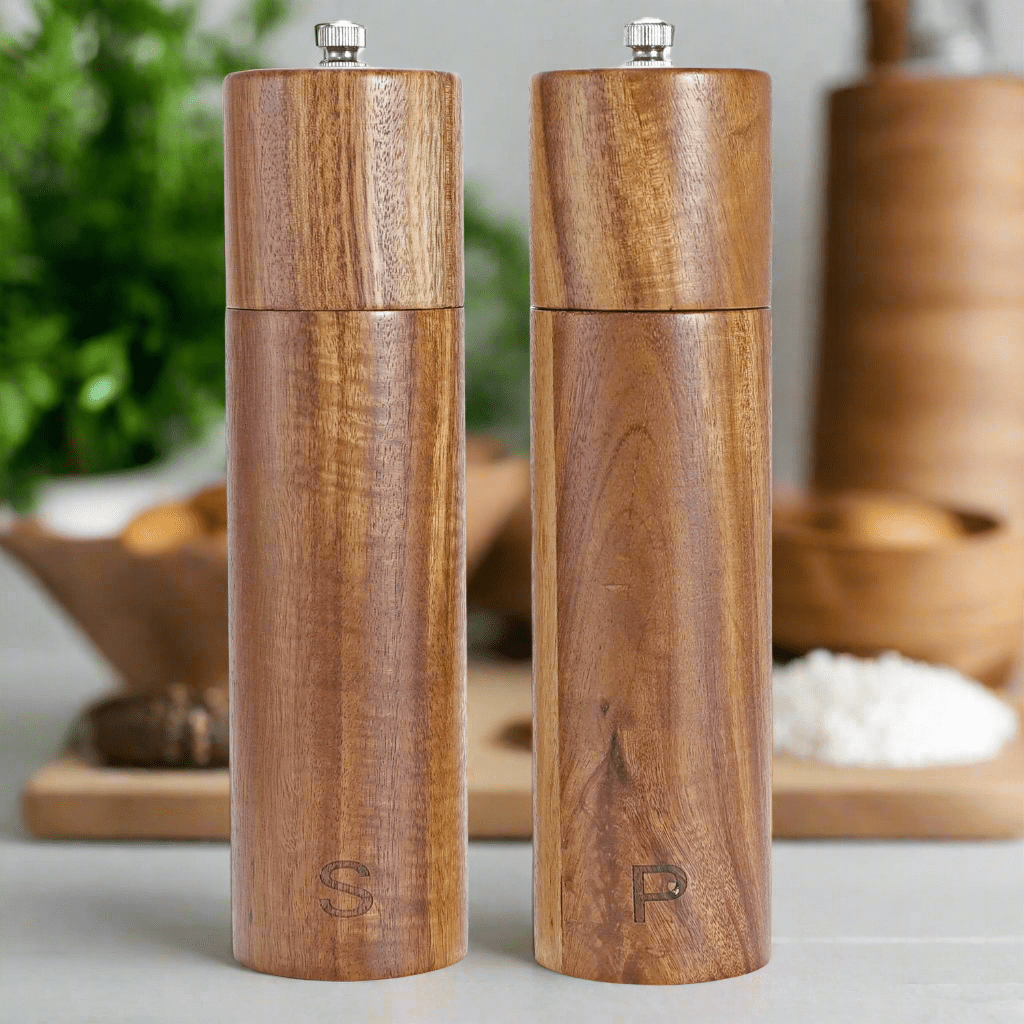 Acacia Wood Salt & Pepper Grinders – Avichic.co