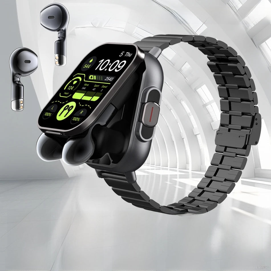 Next-Gen Smartwatch with Built-In Earphones – Call, Track, Play, Monit – Avichic.co
