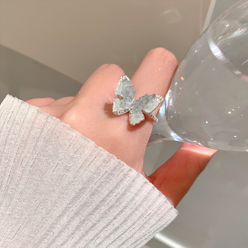 Ice Blue Butterfly Ring – Avichic.co