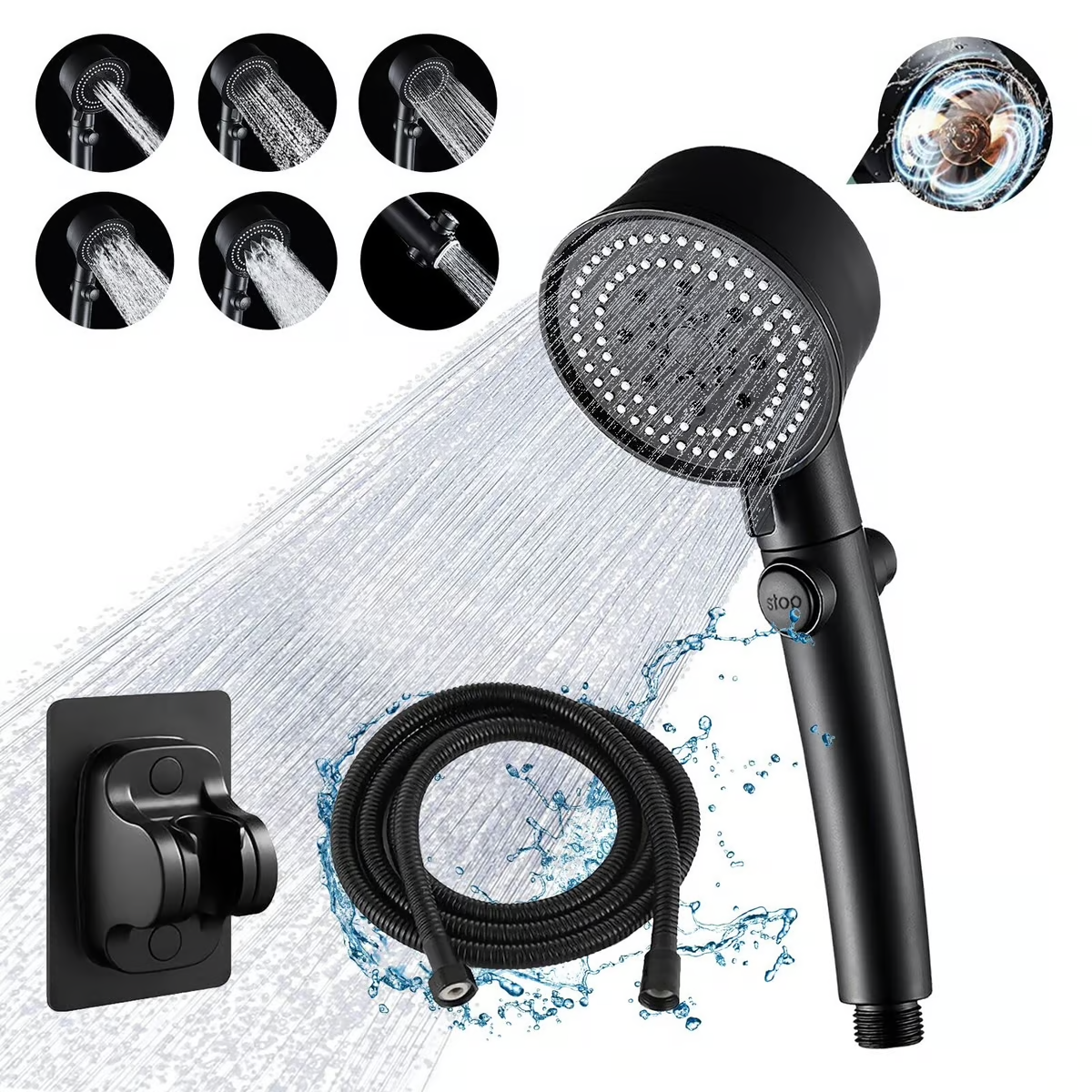 High Pressure Shower Head – 5 Settings & Easy Installation – Avichic.co