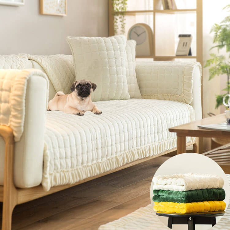Sectional Couch Cover, Anti-Slip Sofa Slipcover,Comfort Protection Aes ...