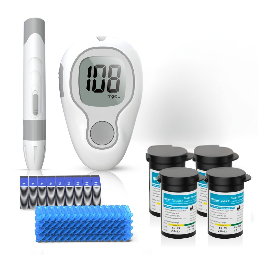Blood Glucose Monitor Kit Digital Diabetes Testing Accurate Reading ...
