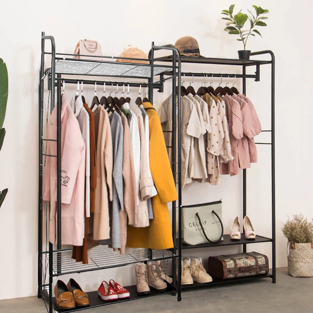 Heavy Duty Metal Clothes Rack with Shelves – Avichic.co