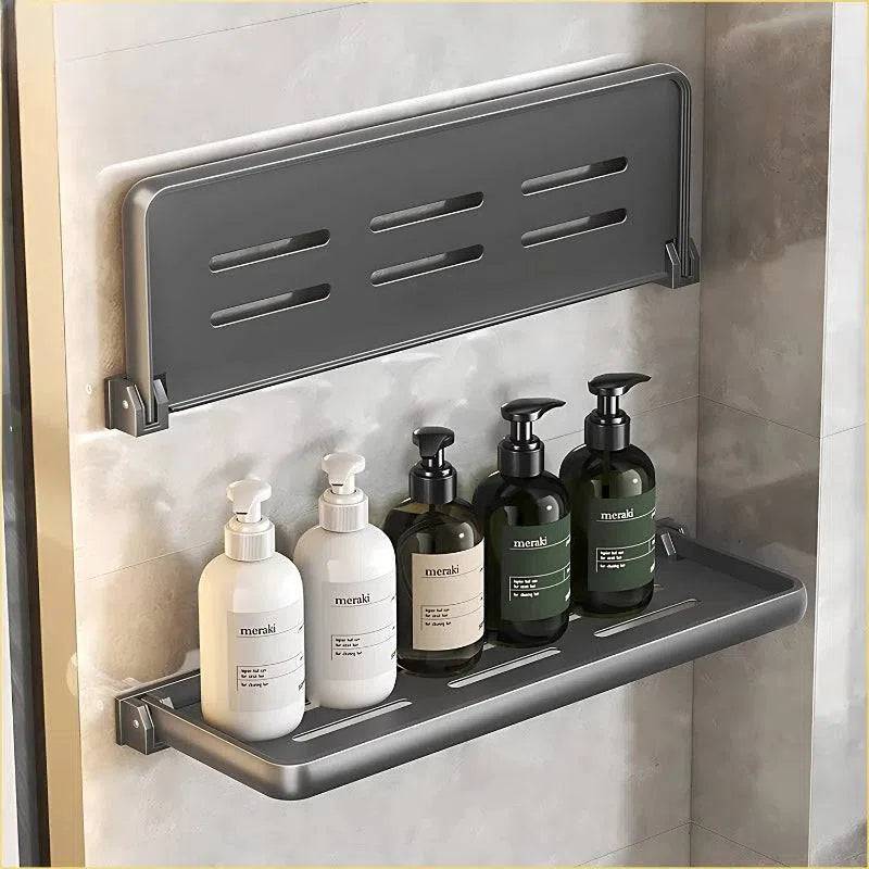 Foldable Wall-Mounted Shower Organiser Rack – Avichic.co