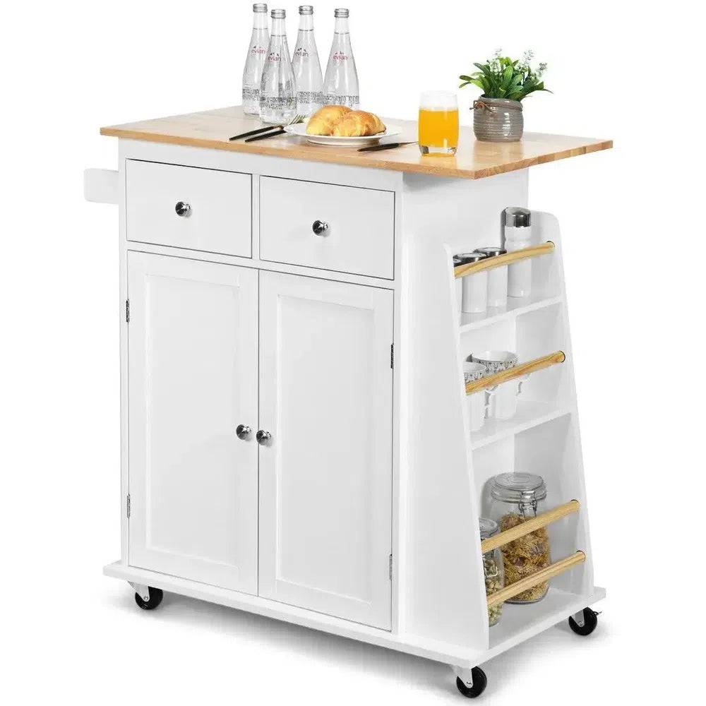 Kitchen Island Rolling Storage Cabinet Trolley Cart – Avichic.co