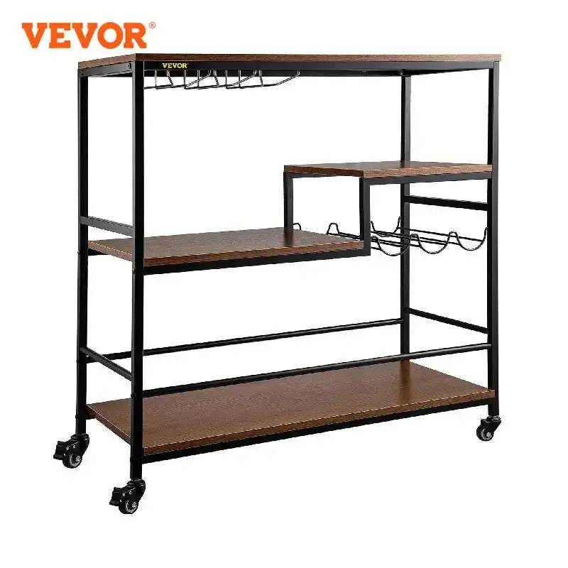 Rustic Oak & Iron Bar Cart – Avichic.co