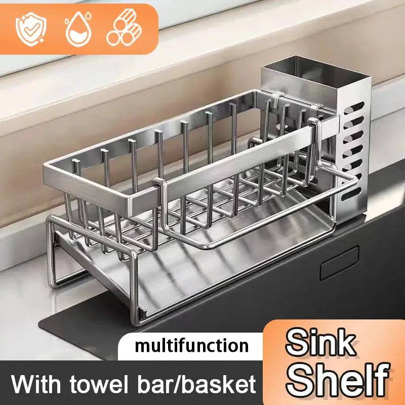 Stainless Steel Sink Cleaning Tools Storage Rack – Avichic.co