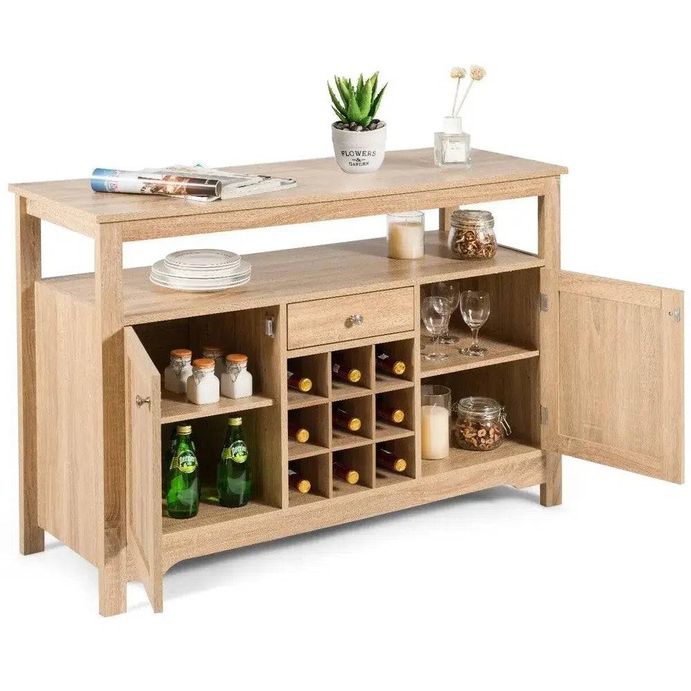Rustic Kitchen Sideboard with Wine Rack – Avichic.co