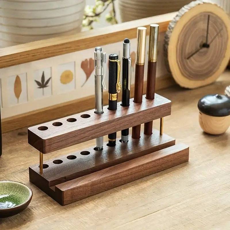 Walnut Wood Multifunction Desk Organiser – Avichic.co