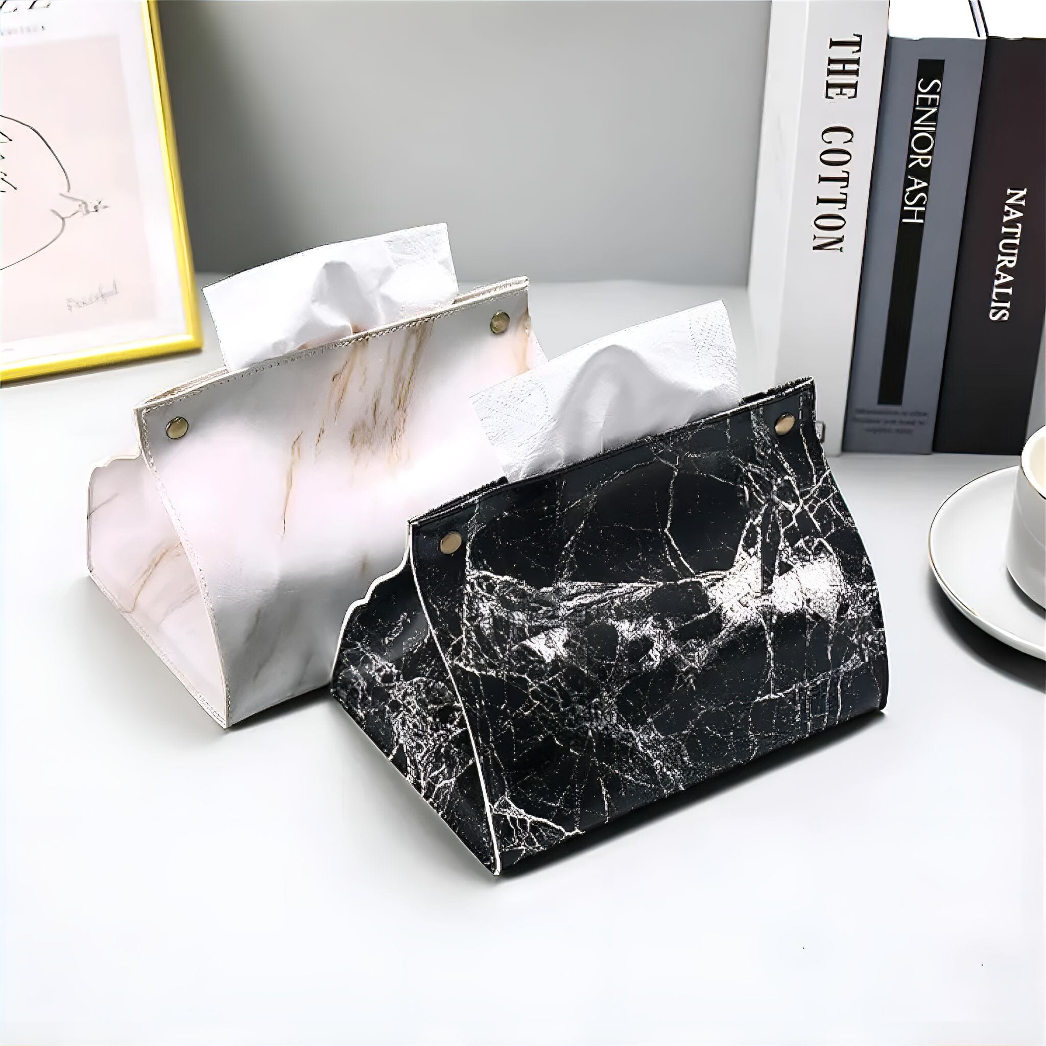 Marble Luxe Tissue Box Cover – Avichic.co
